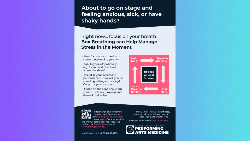 Performance Anxiety Poster - BAPAM