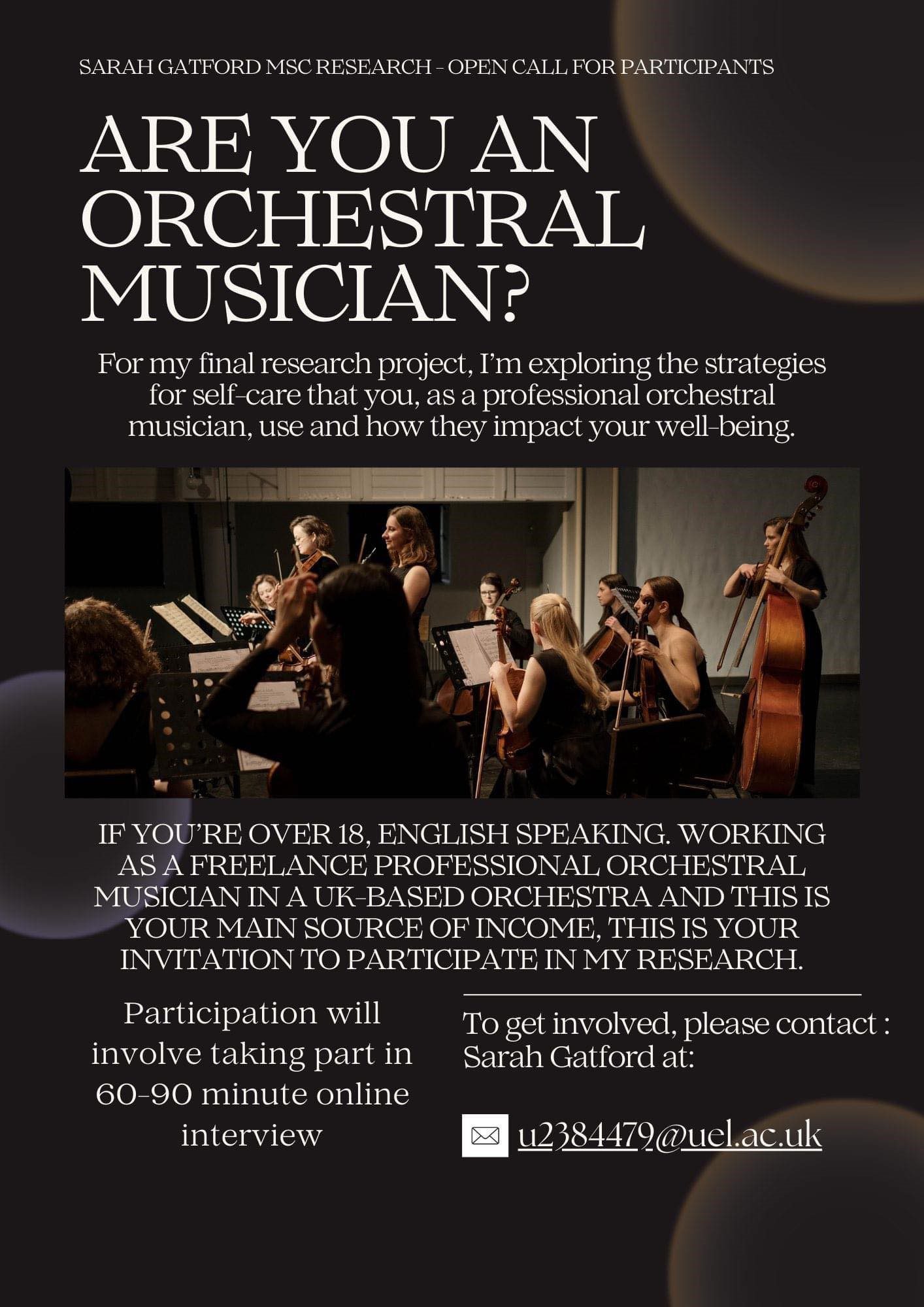 Wellbeing and Self-Care for Orchestral Musicians | BAPAM